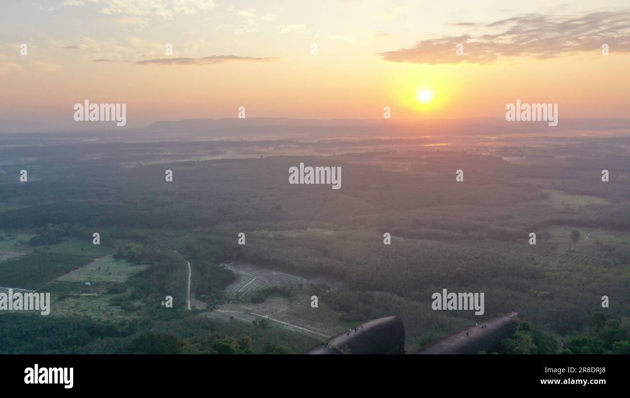 Beautiful aerial view of Hin Sam Wan, Three Whale Rock in Northeast ...