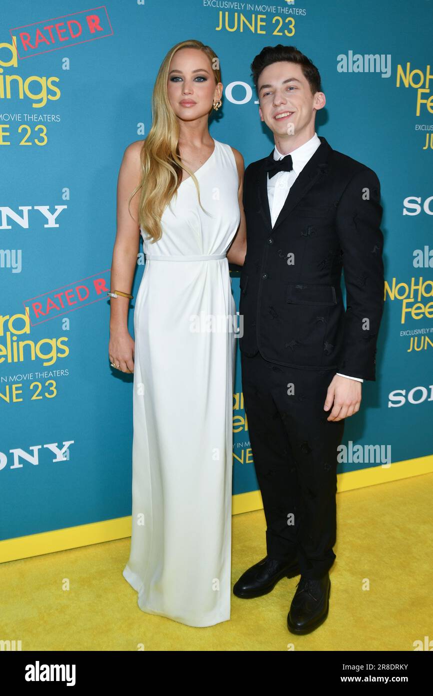 Jennifer Lawrence and Andrew Feldman attend Sony Pictures' "No Hard ...