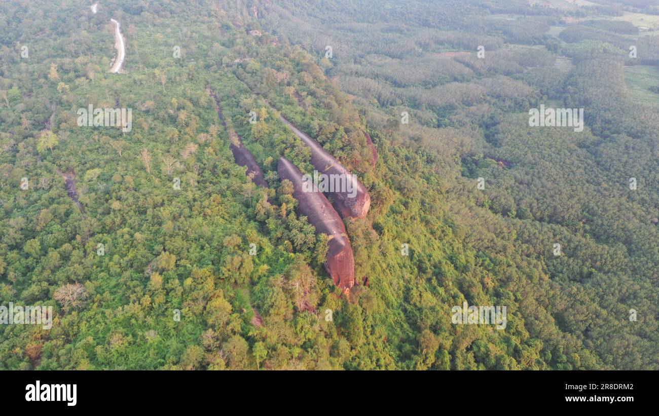 Beautiful aerial view of Hin Sam Wan, Three Whale Rock in Northeast ...