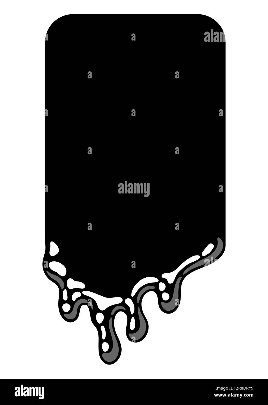 Dripping flowing slime. Toxic mucus smudges drips. Leaking paint streak ...