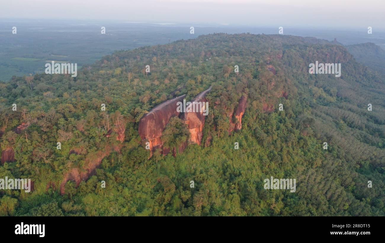 Beautiful aerial view of Hin Sam Wan, Three Whale Rock in Northeast ...