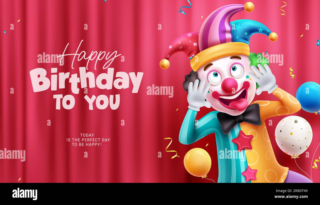 Birthday Clown Memes Clown And Confetti With Birthday Party Hat, In