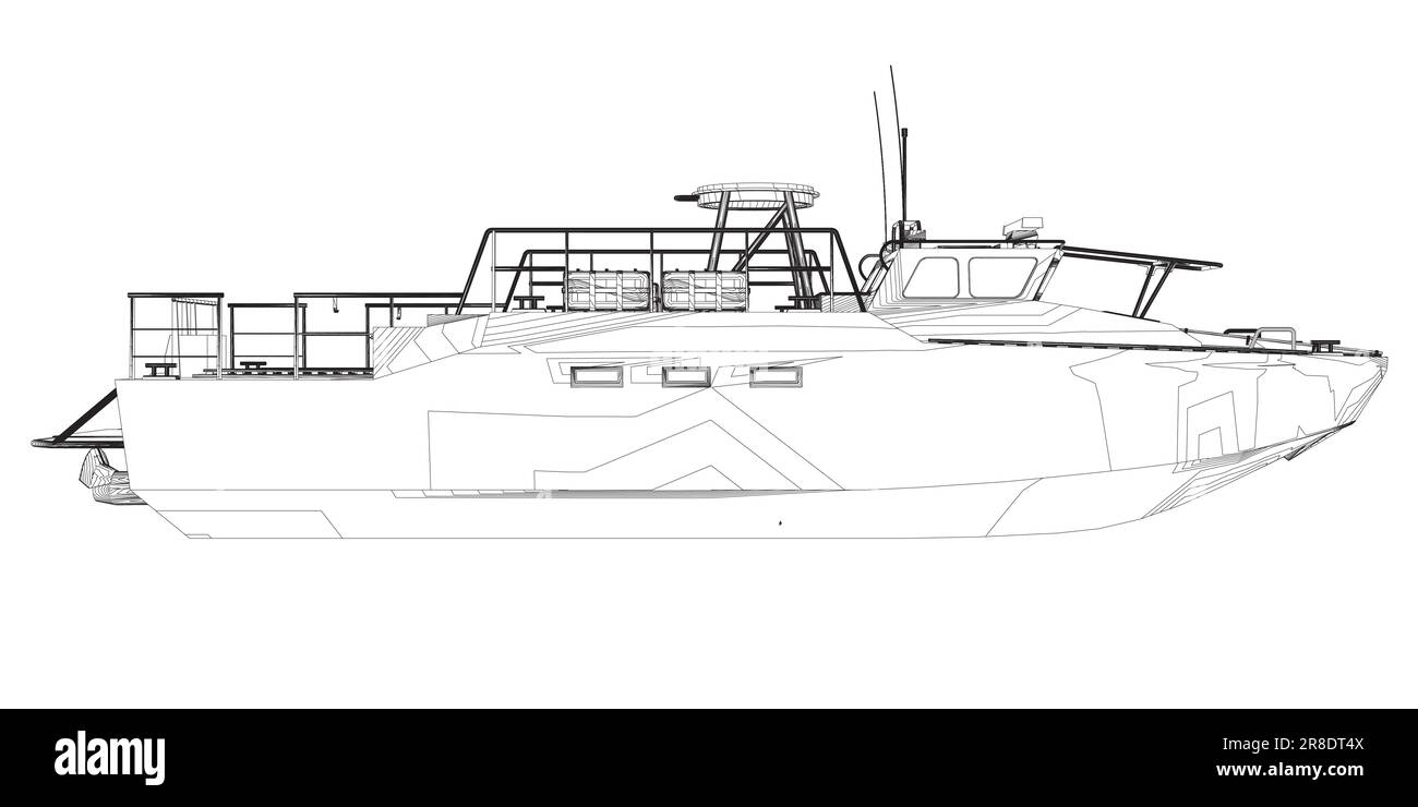 Warship icon outline. Military ships and naval vessels. isolated vector ...