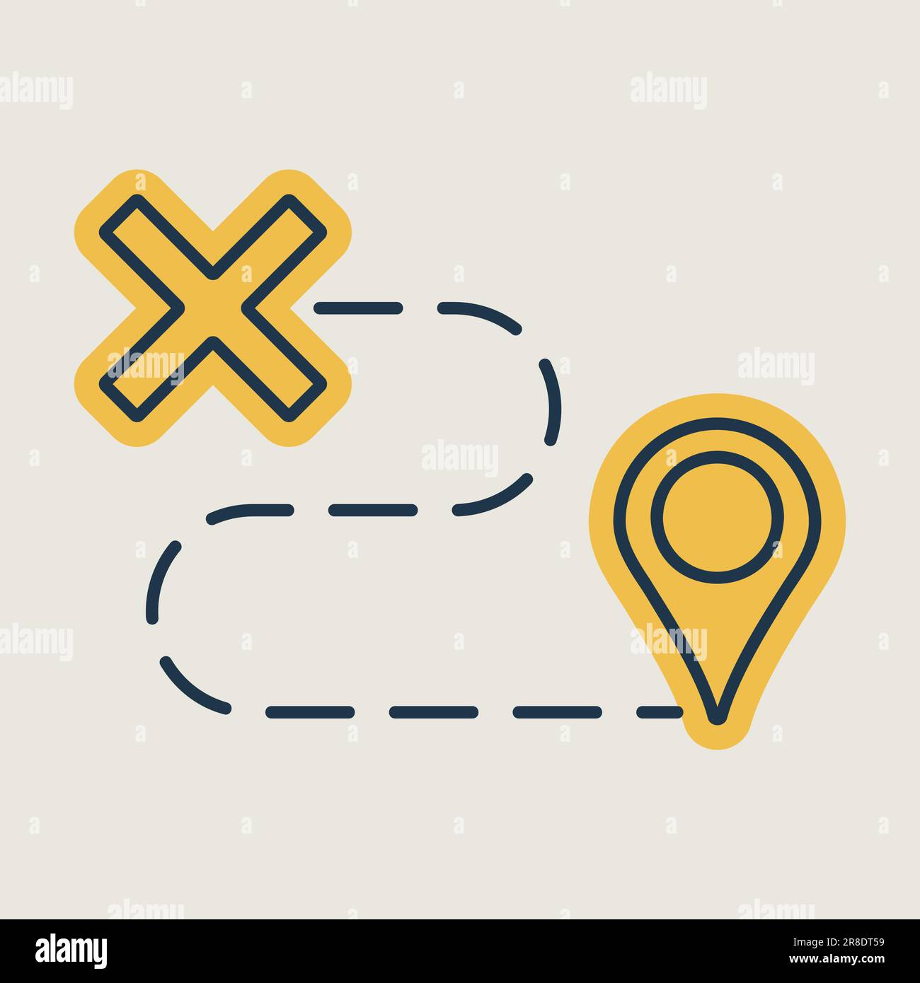 Route vector isolated icon. Navigation sign. Graph symbol for travel ...