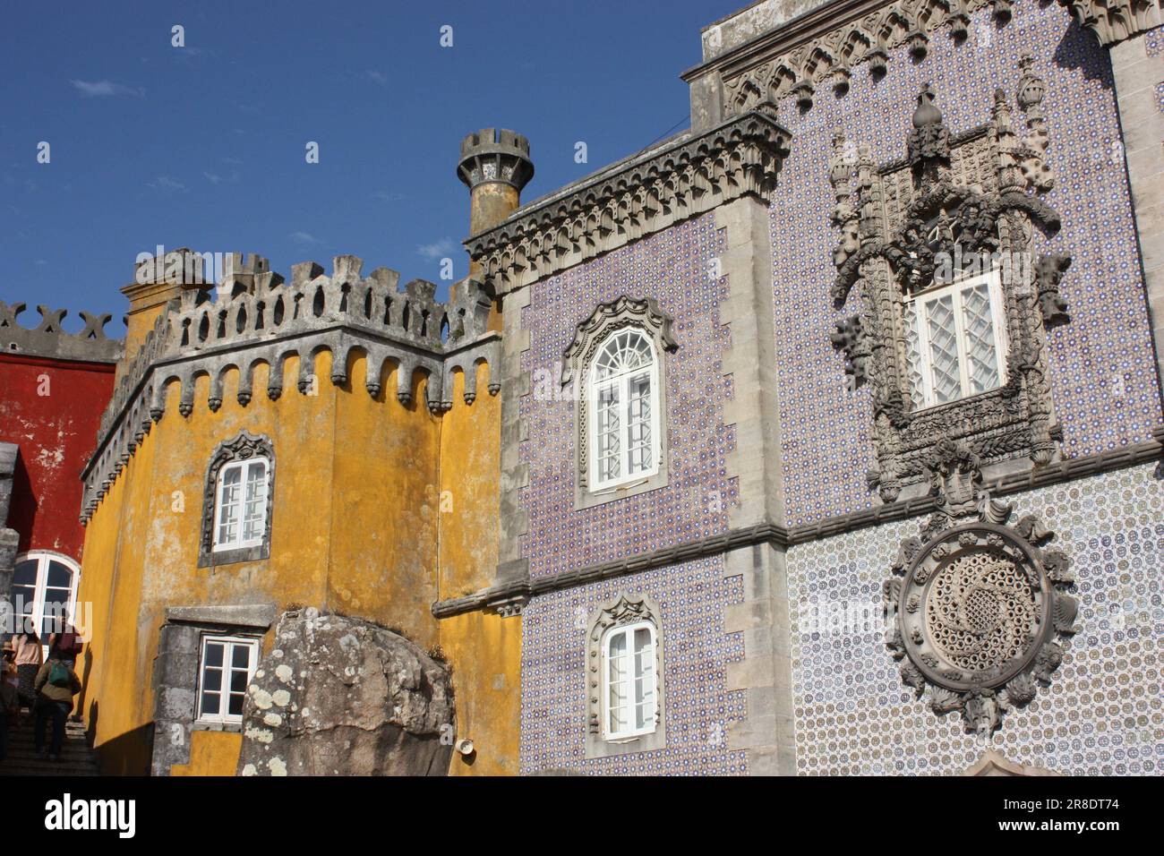 The interior architecture of the National Palace of Pena at Sintra in ...