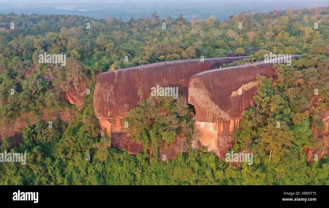 Beautiful aerial view of Hin Sam Wan, Three Whale Rock in Northeast ...