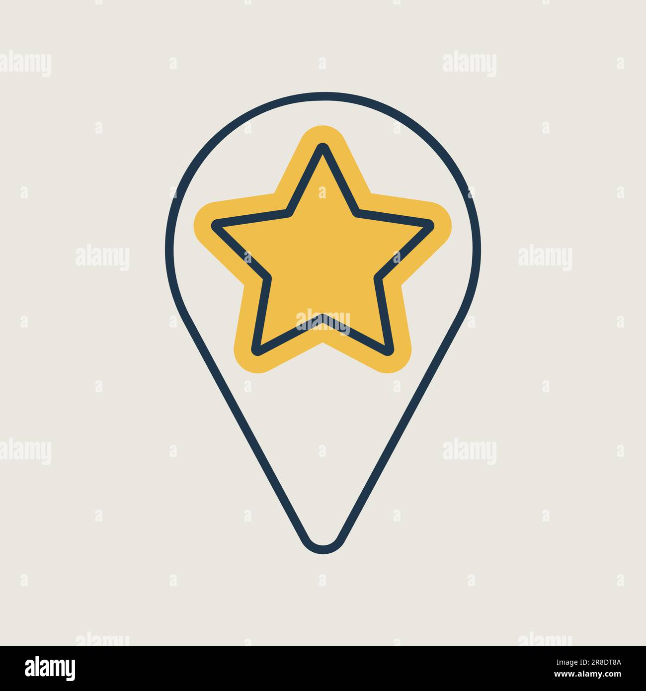 Star favorite pin map icon. Map pointer. Map markers. Navigation sign ...