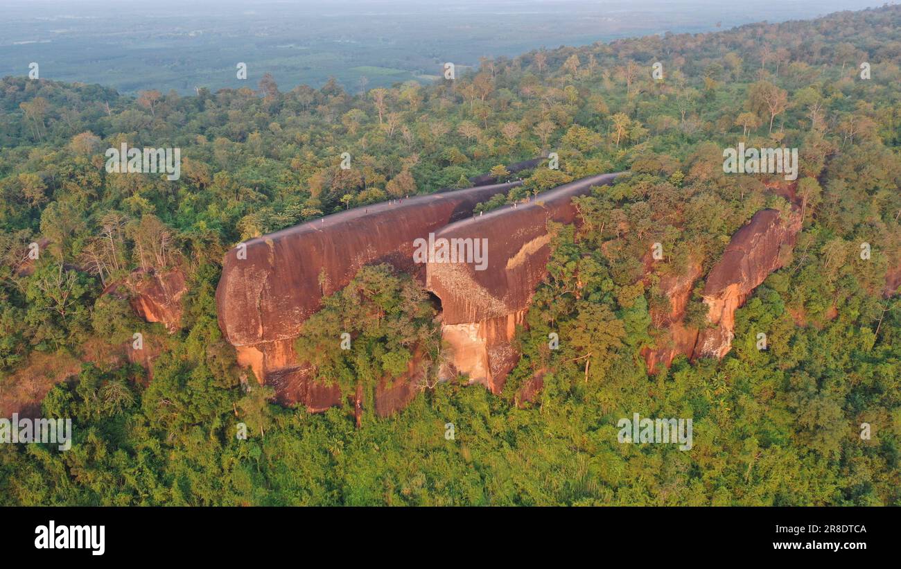Beautiful aerial view of Hin Sam Wan, Three Whale Rock in Northeast ...