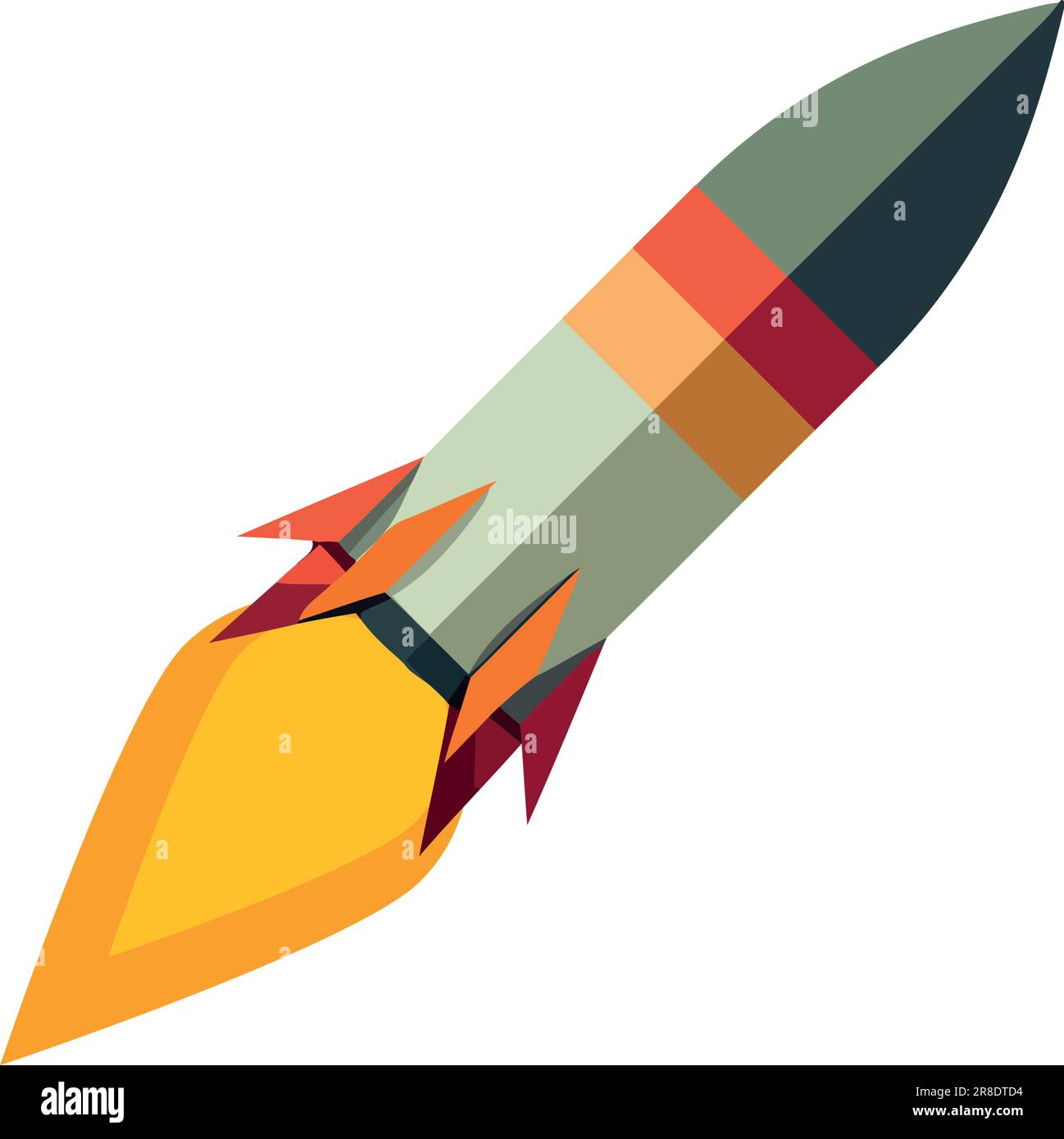 Flying spaceship symbolizes progress in space travel Stock Vector Image ...