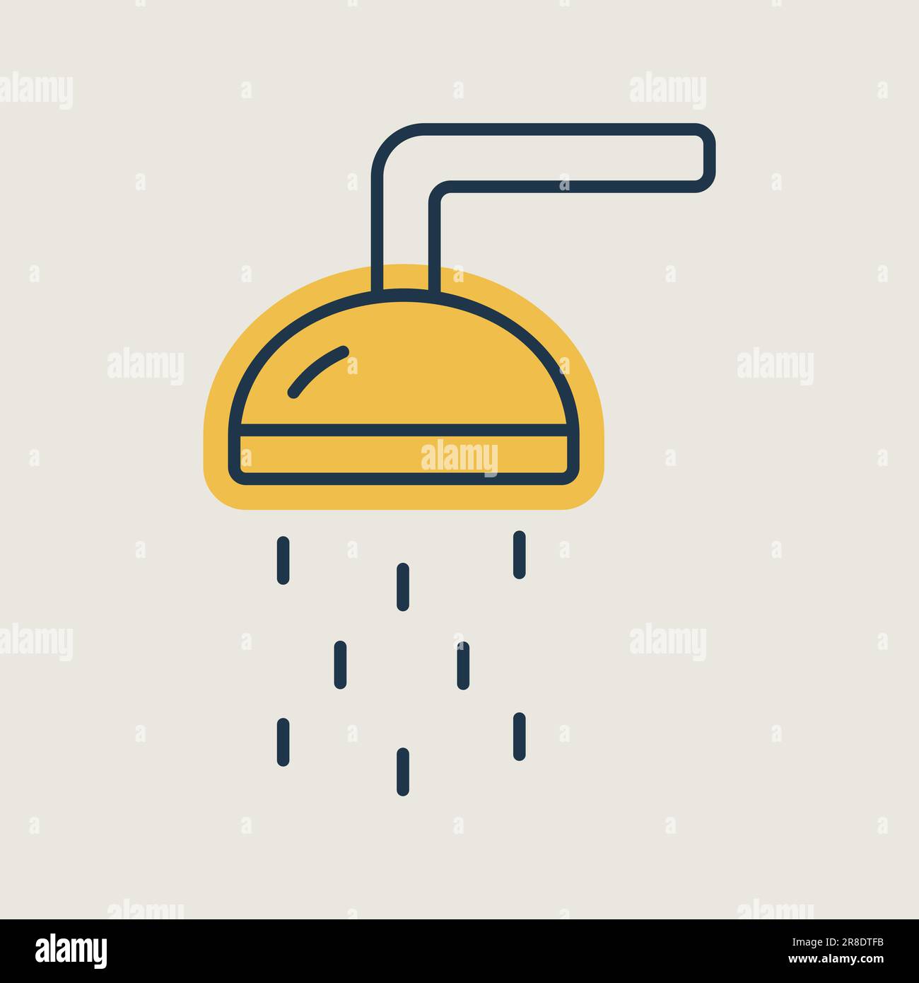 Beach shower vector isolated icon. Summer sign. Graph symbol for travel ...