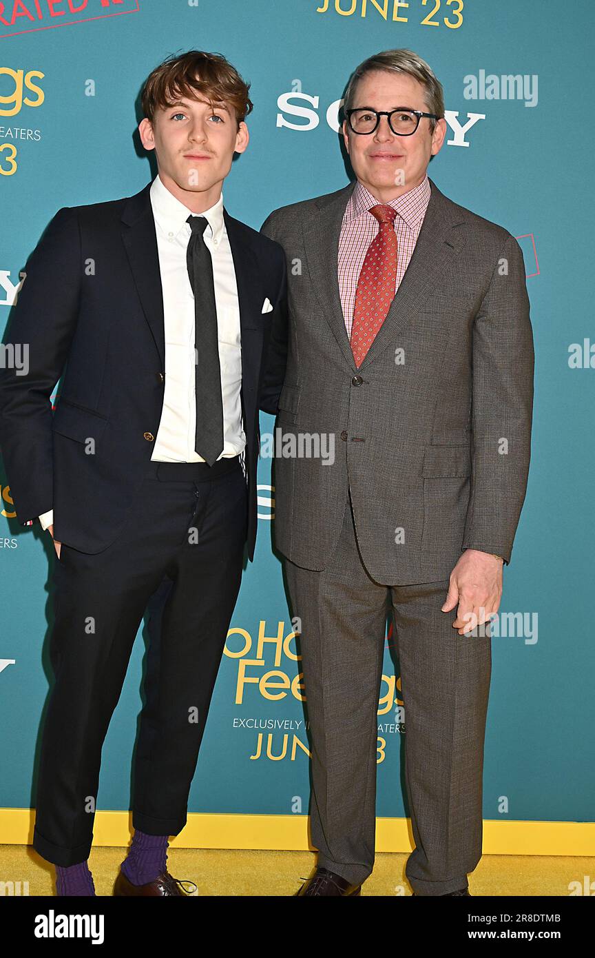 James Wilkie Broderick and Matthew Broderick attend The US Premiere of ...