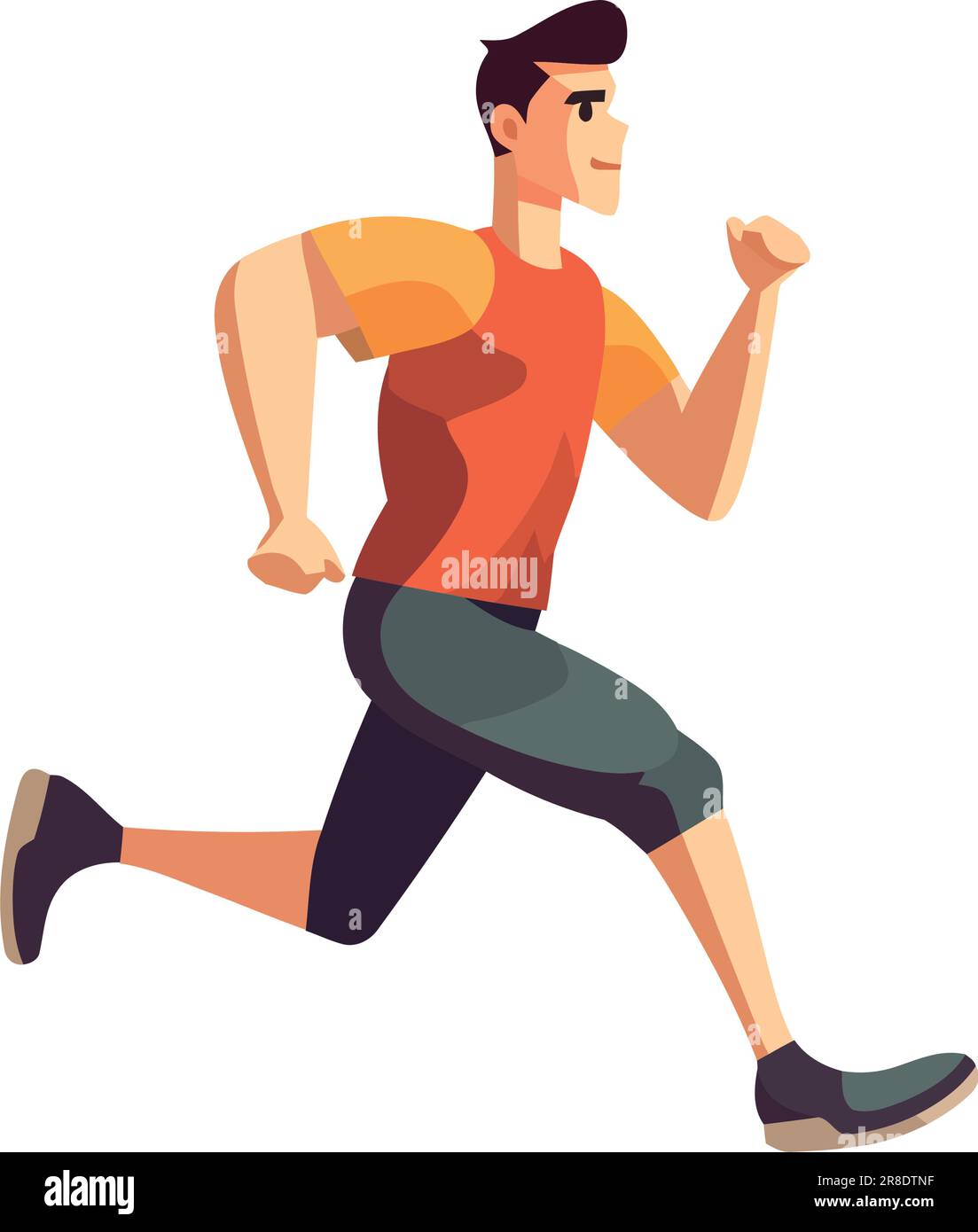 Muscular man jogging activity Stock Vector Images - Alamy