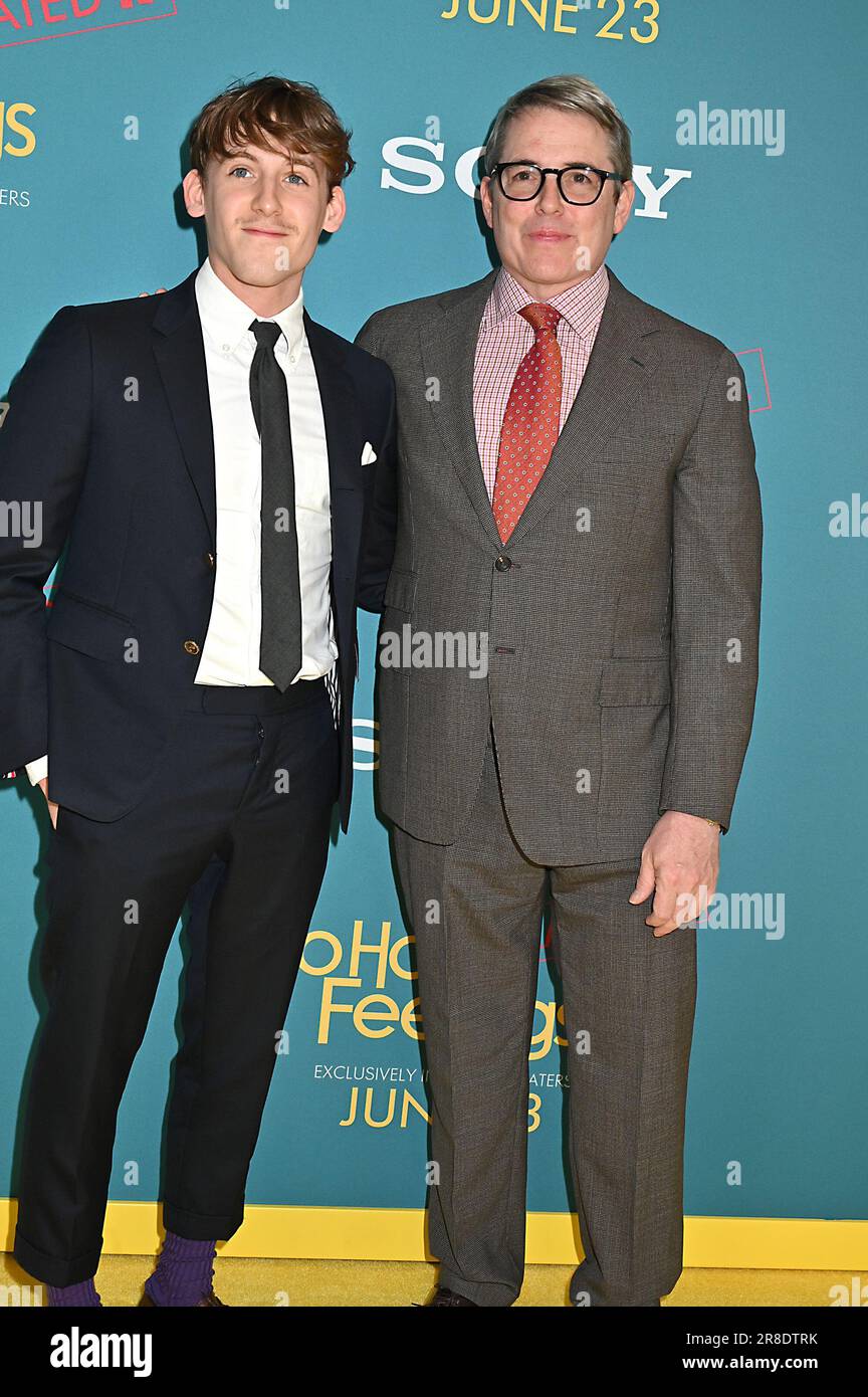 James Wilkie Broderick and Matthew Broderick attend The US Premiere of ...