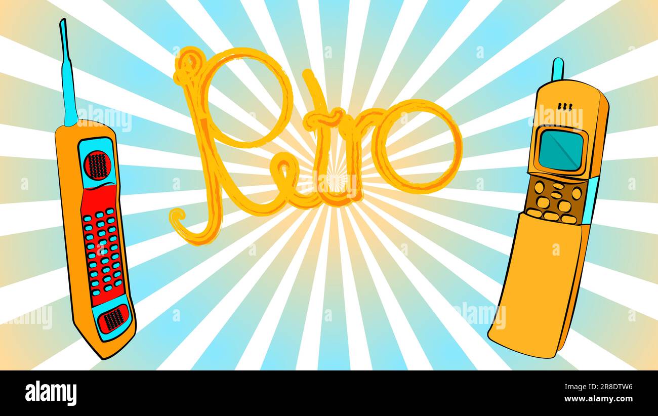 Brick mobile phones 80s Stock Vector Images - Alamy