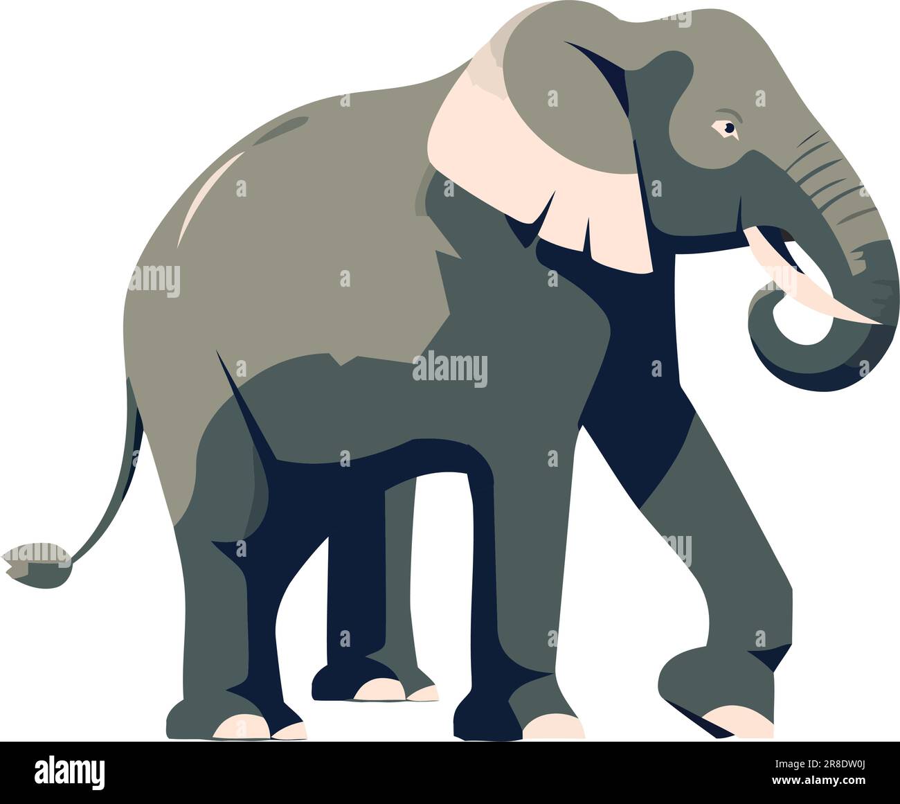 elephant mascot walking in tropical rainforest Stock Vector Image & Art ...