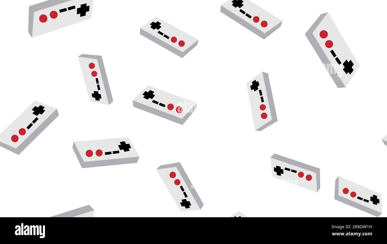Abstract texture, seamless pattern from the dull isometric volumetric game joysticks ...