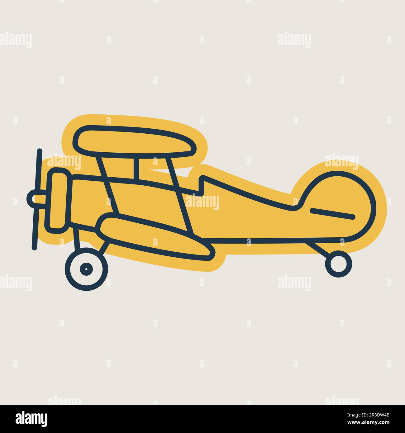 Light aircraft plane vector isolated icon. Graph symbol for travel and ...