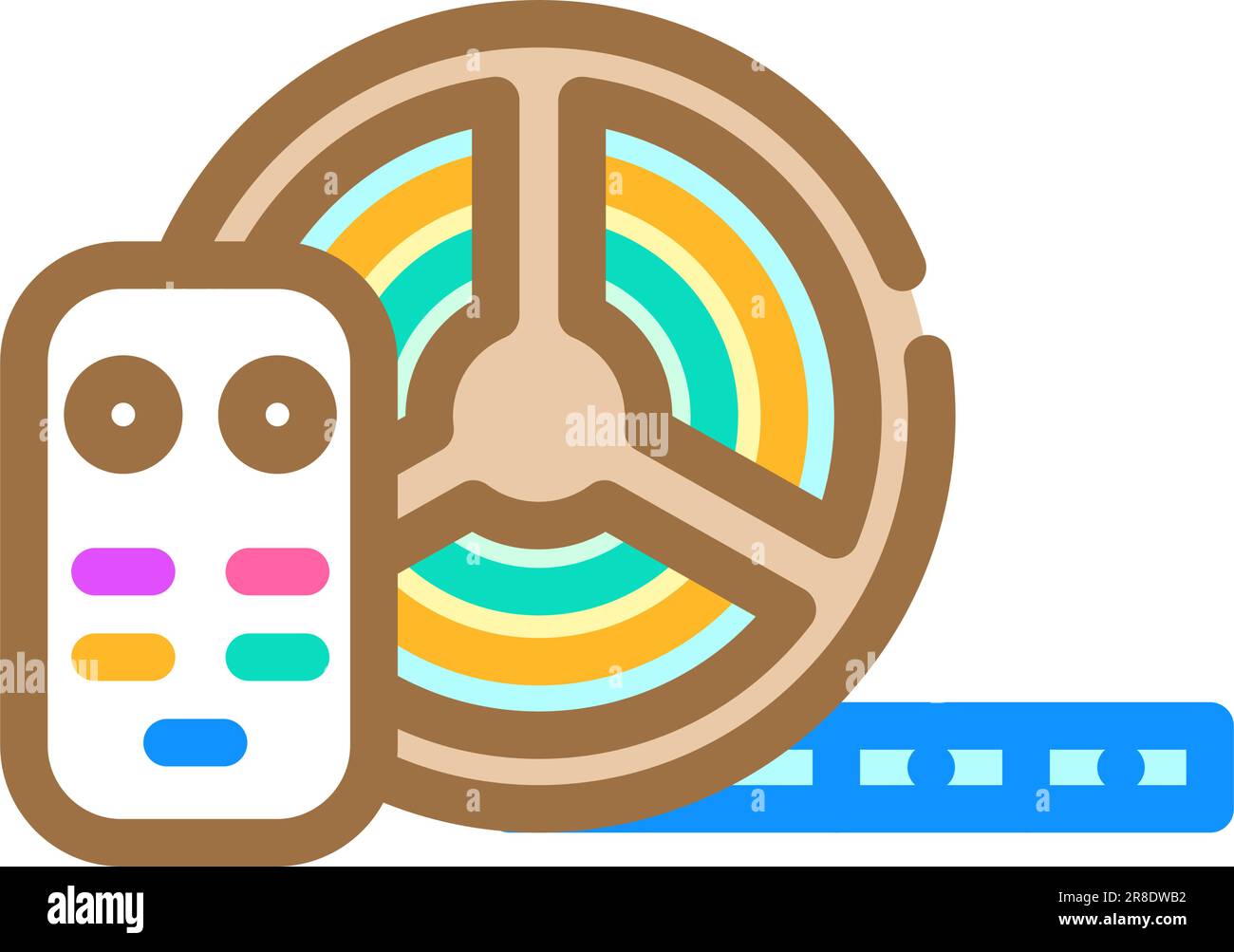 led lighting gaming pc color icon vector illustration Stock Vector ...