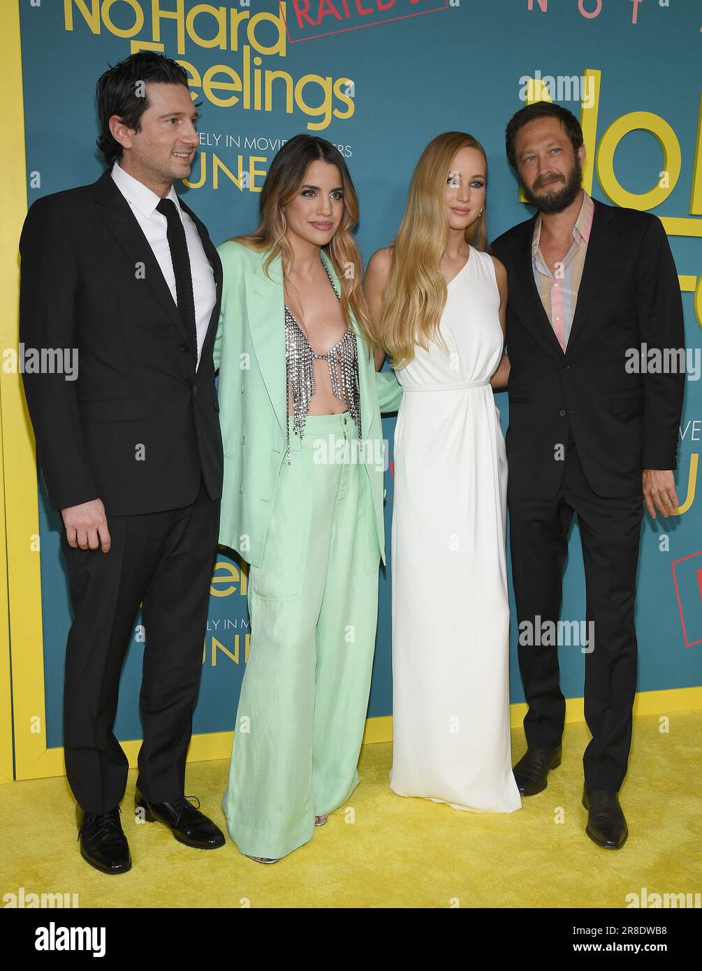 New York, USA. 20th June, 2023. L-R) Gene Stupnitsky, Natalie Morales, Jennifer Lawrence and ...