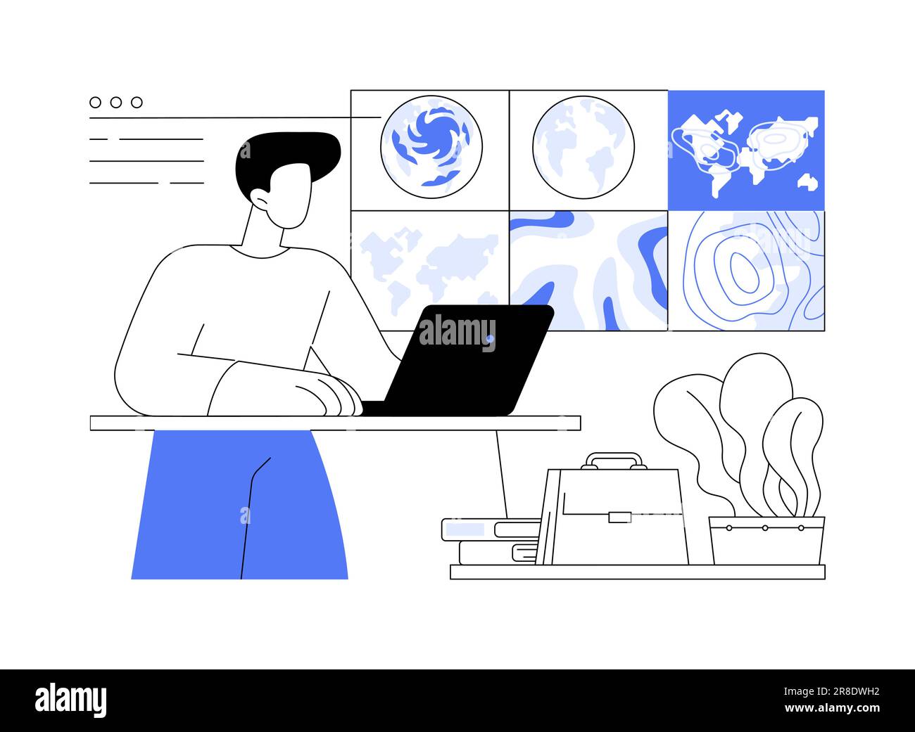 Study weather patterns abstract concept vector illustration Stock ...