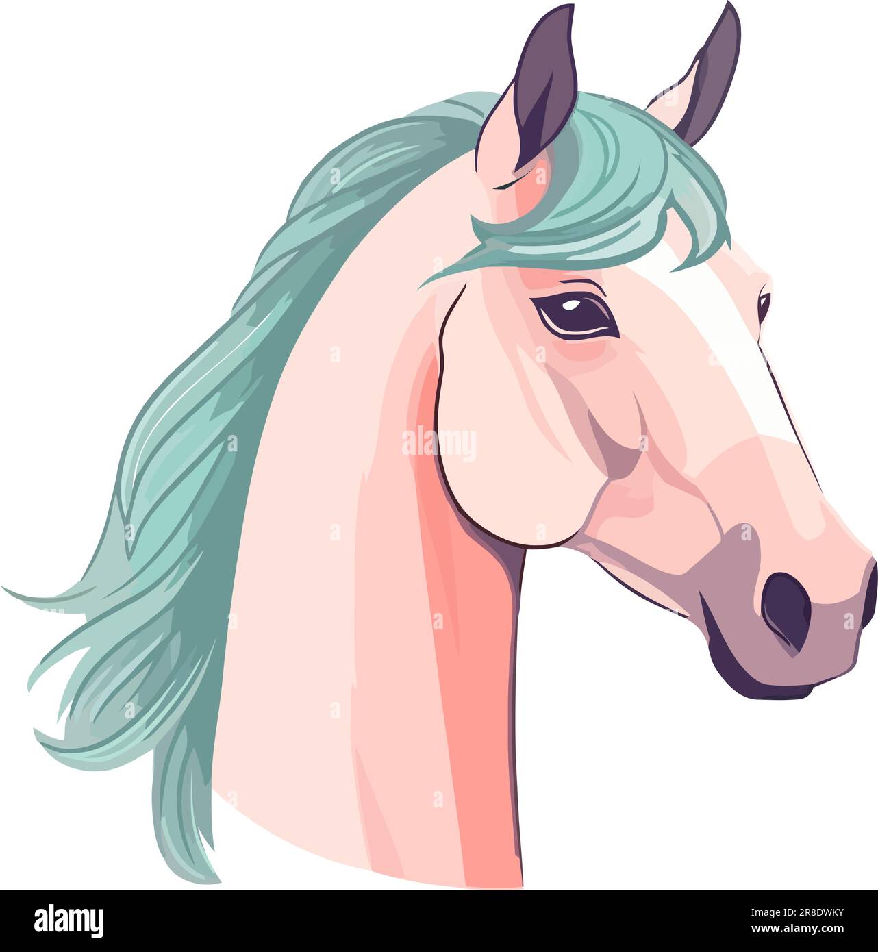 Cute cartoon pony smiling Stock Vector Image & Art - Alamy