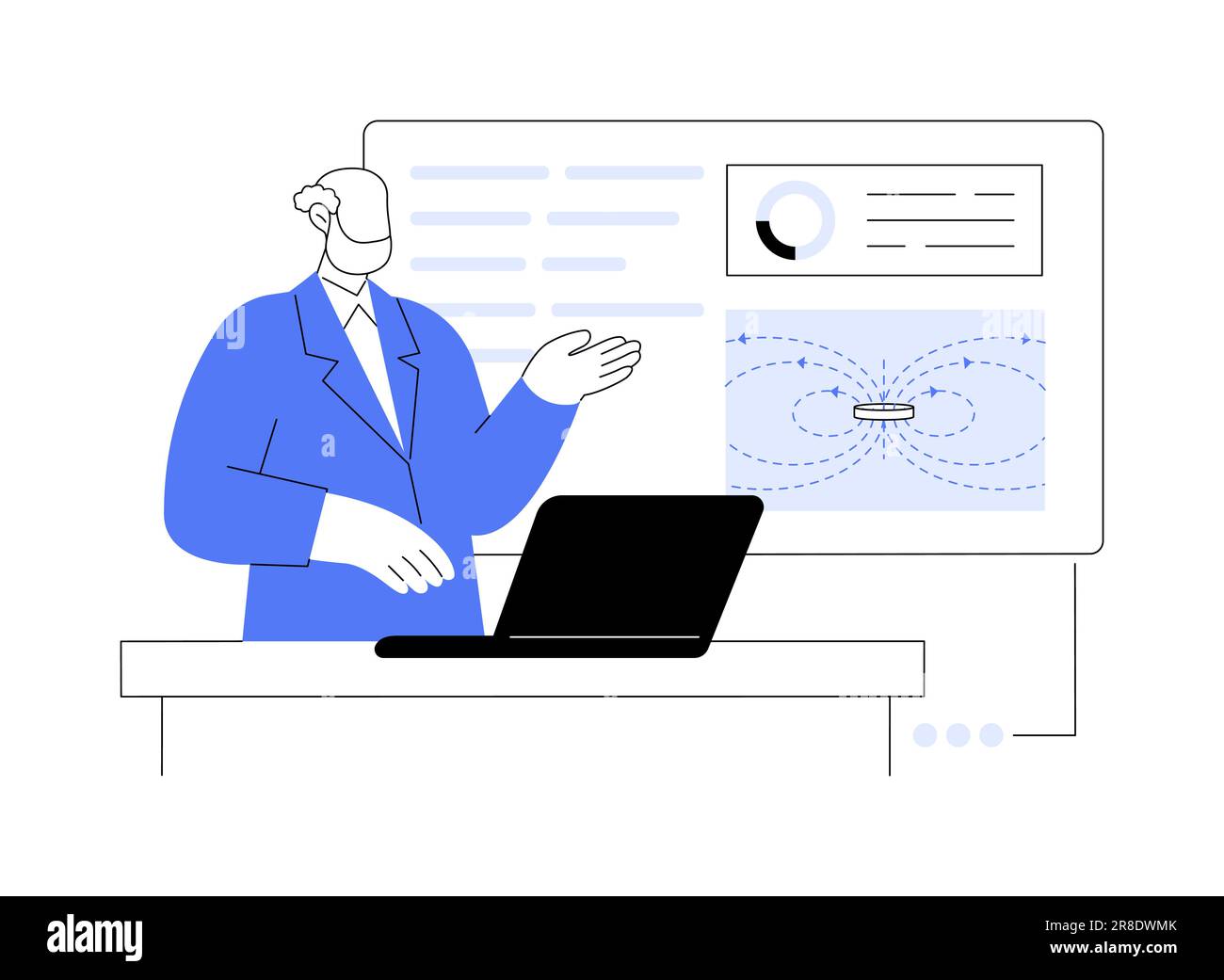 Participate in physics conference abstract concept vector illustration ...