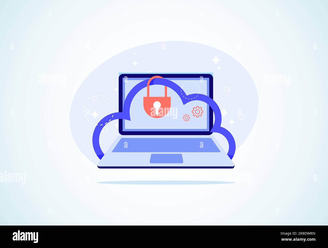 Cloud Computing Security Design Concept Online Security And Data