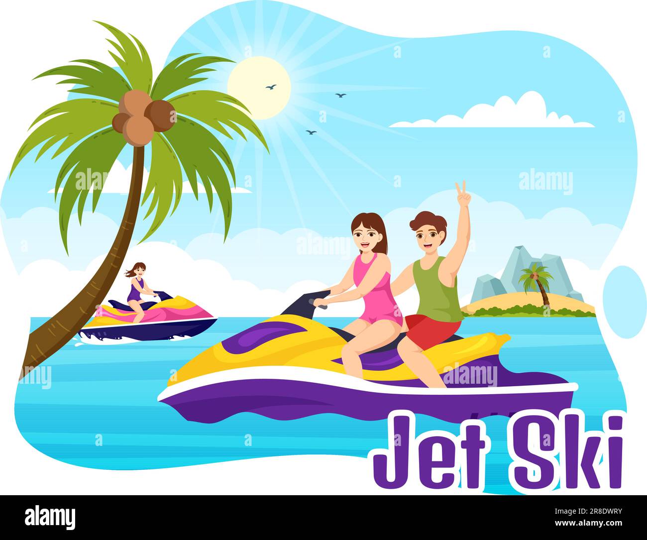 Summer water activity Stock Vector Images - Alamy