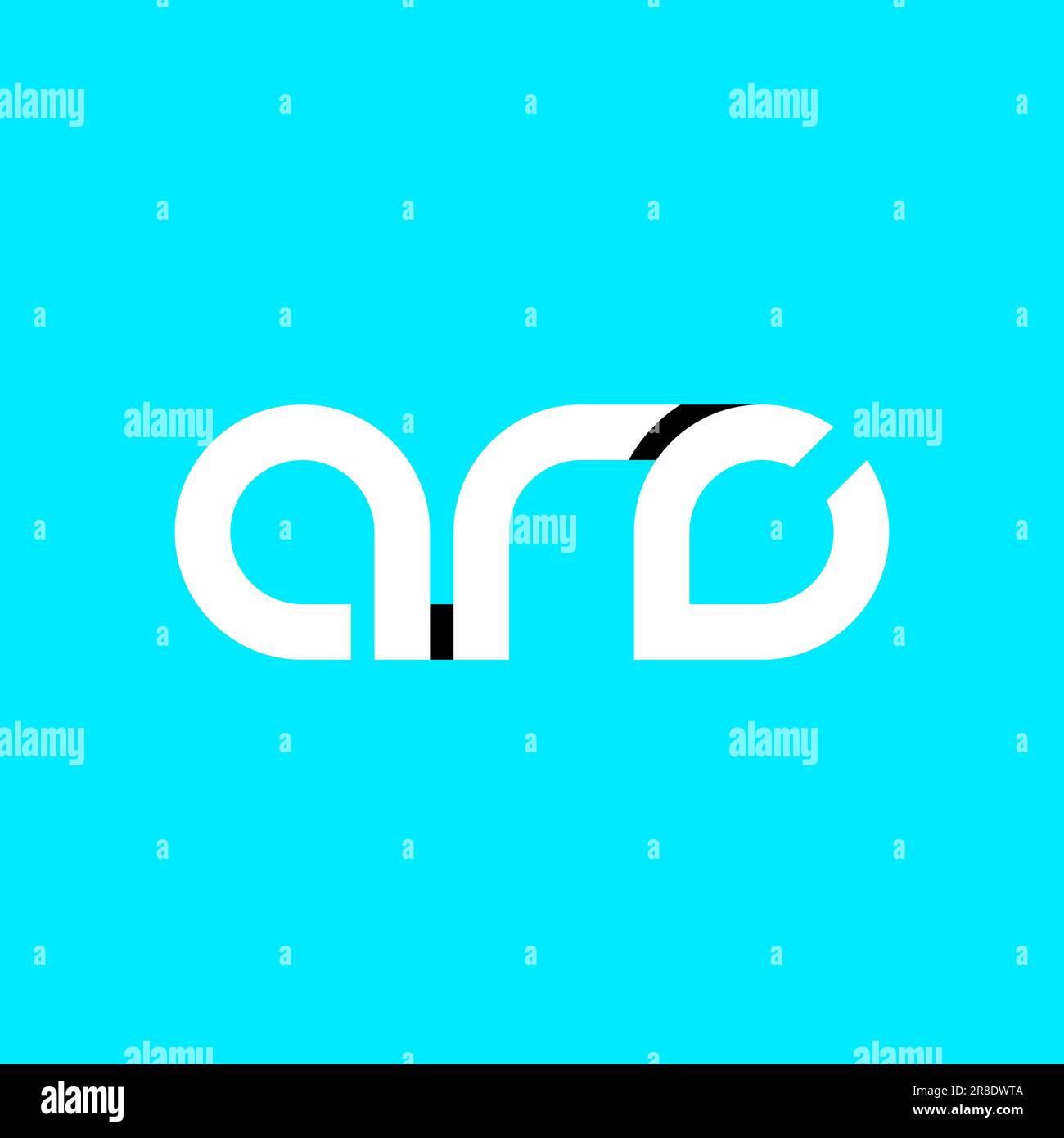 Logo design graphic concept creative abstract premium free vector stock letter ARC font with ...