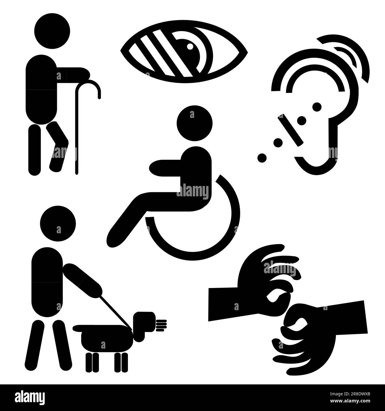 Set of disabled people icons Stock Vector Image & Art - Alamy Set of disabled people icons Stock Vector Image & Art - Alamy