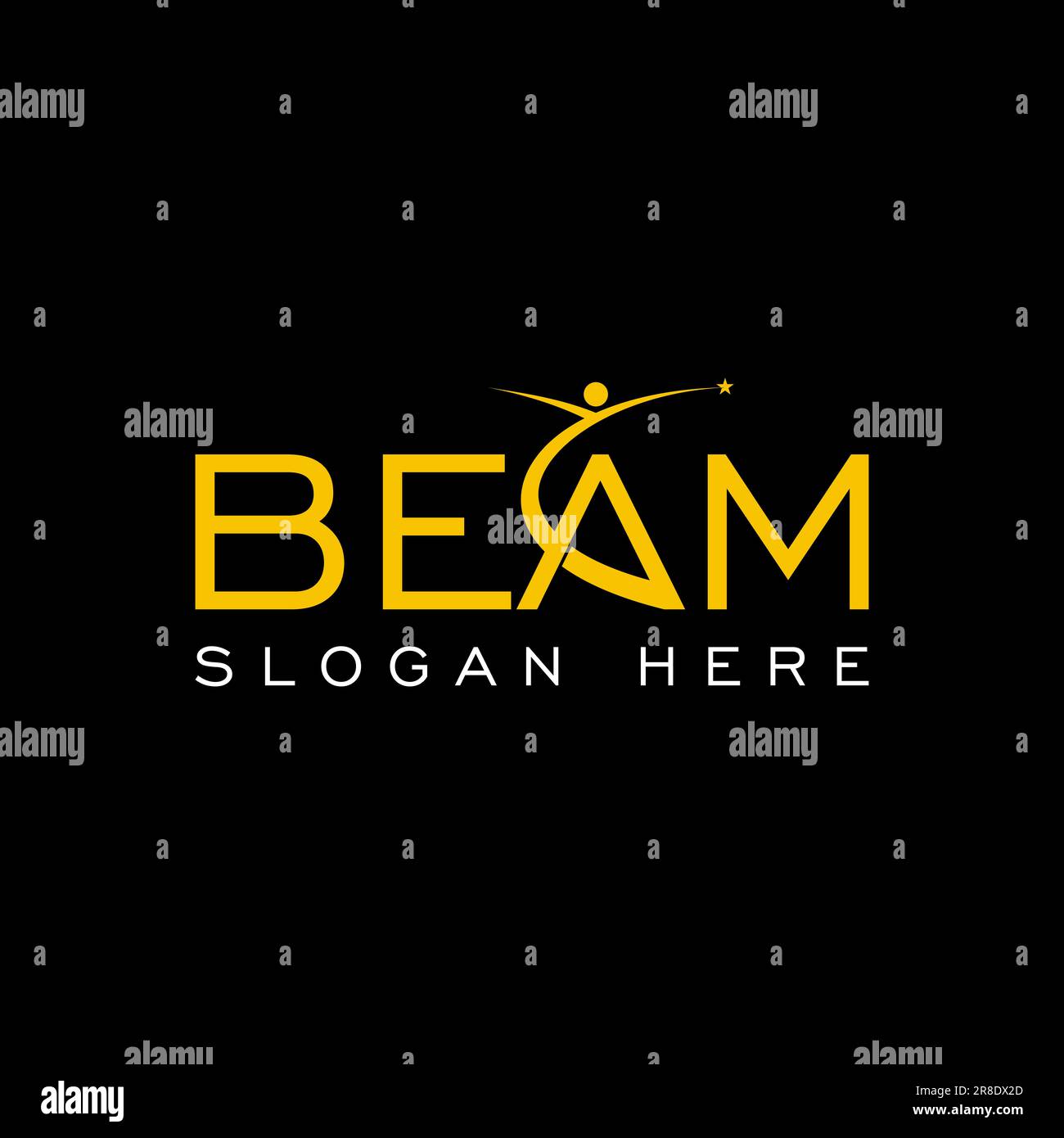 Logo design graphic concept creative abstract premium free vector stock letter BEAM font with ...