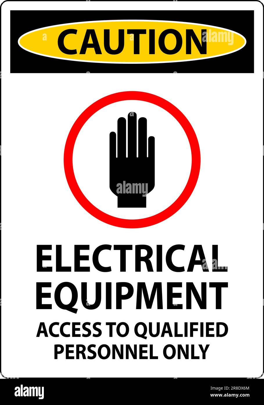 Caution Sign Electrical Equipment Authorized Personnel Only Stock ...