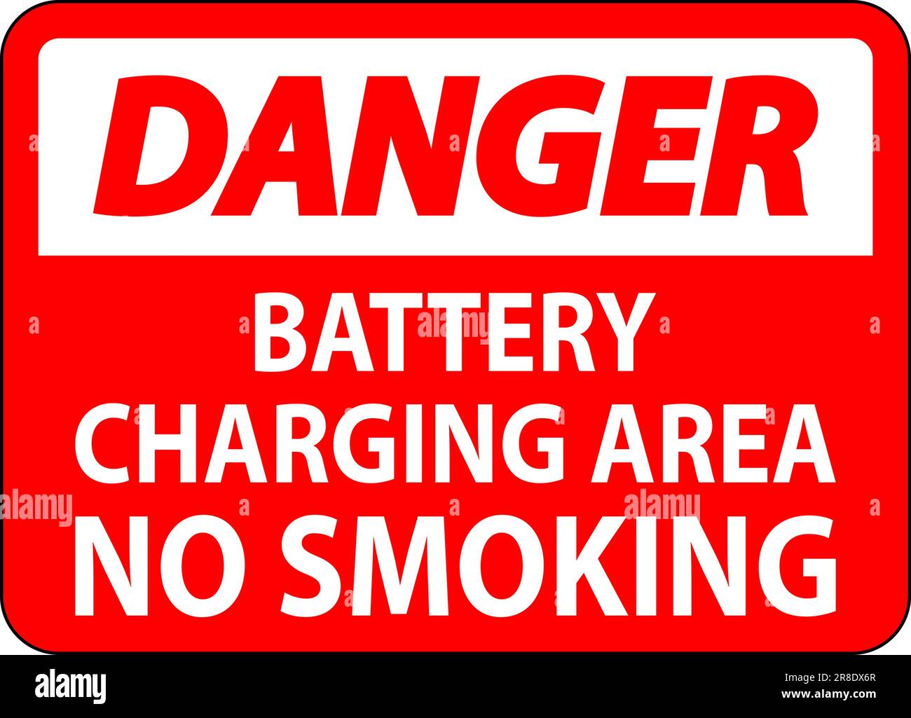 Danger Sign Battery Charging Area, No Smoking Stock Vector Image & Art ...