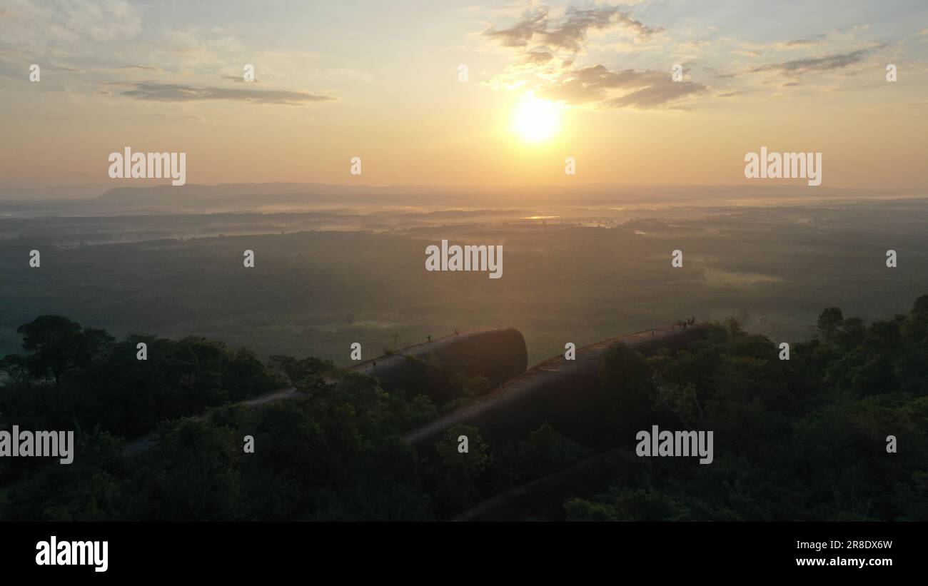 Beautiful aerial view of Hin Sam Wan, Three Whale Rock in Northeast ...