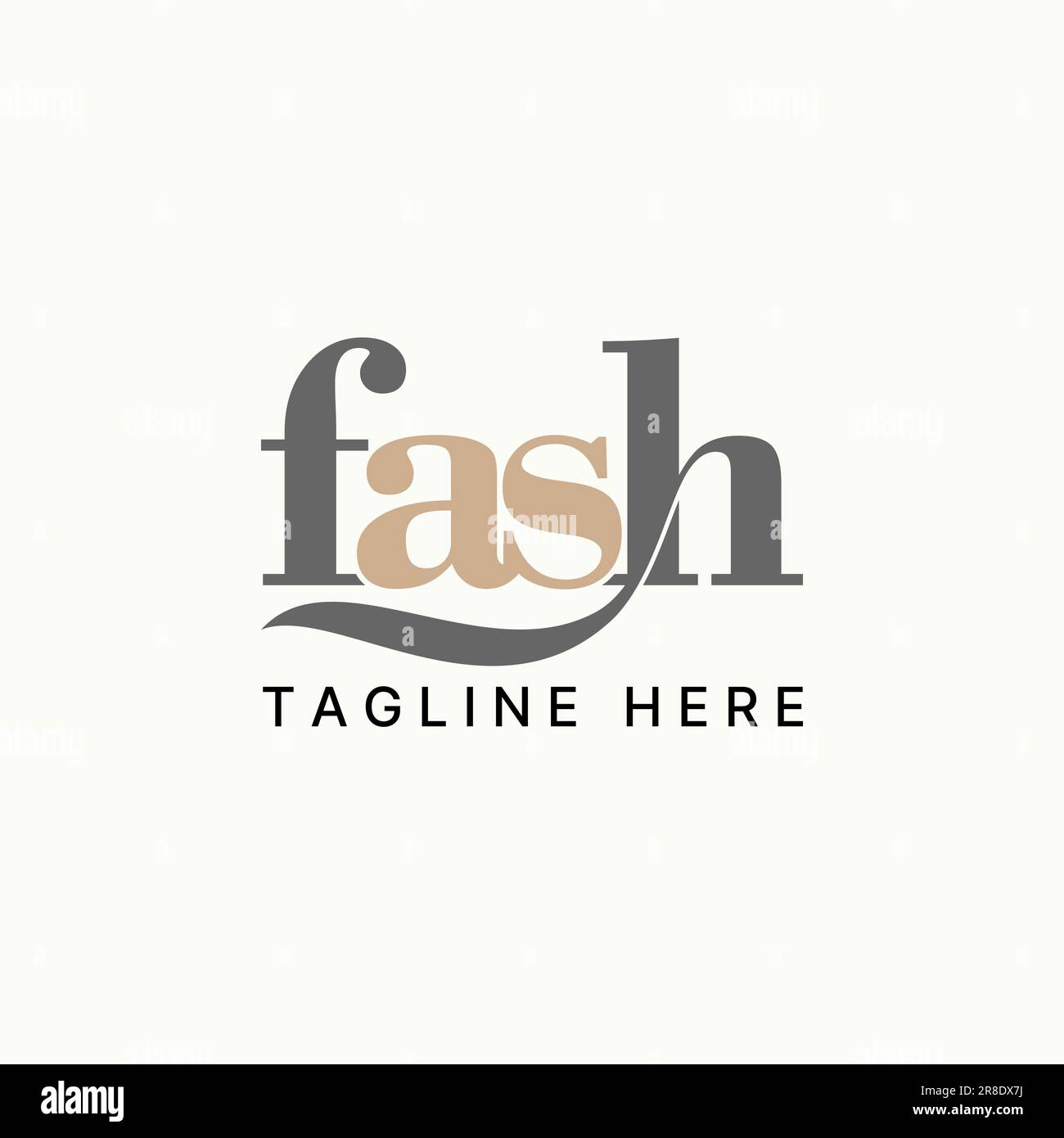 Logo design graphic concept creative abstract premium free vector stock letter FASH serif font ...