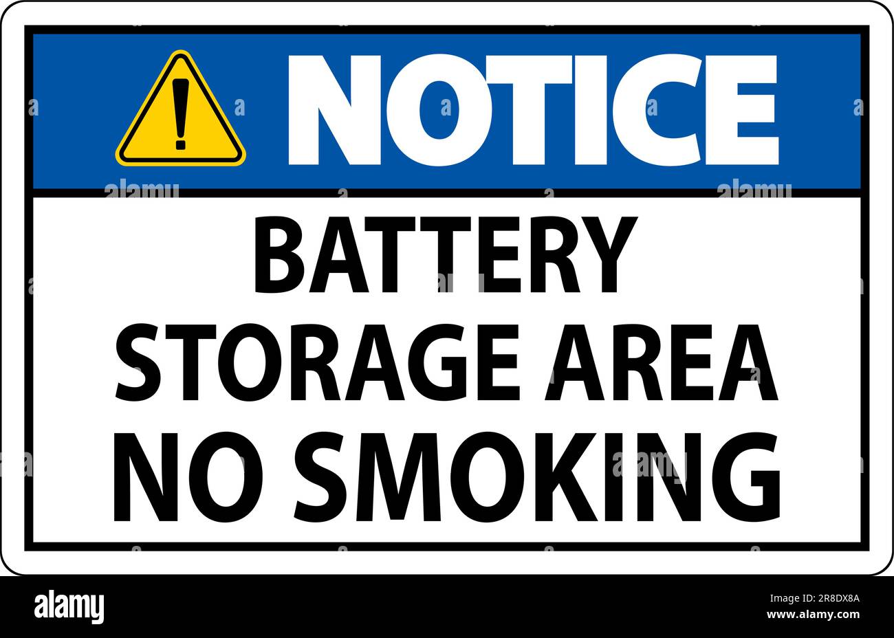 Notice Sign Battery Storage Area No Smoking Stock Vector Image & Art ...