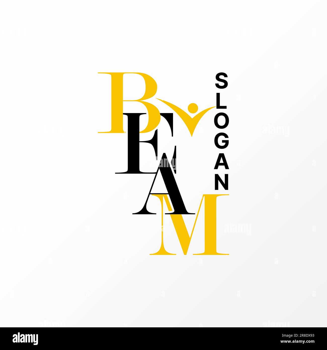 Logo design graphic concept creative abstract premium free vector stock letter BEAM top down ...