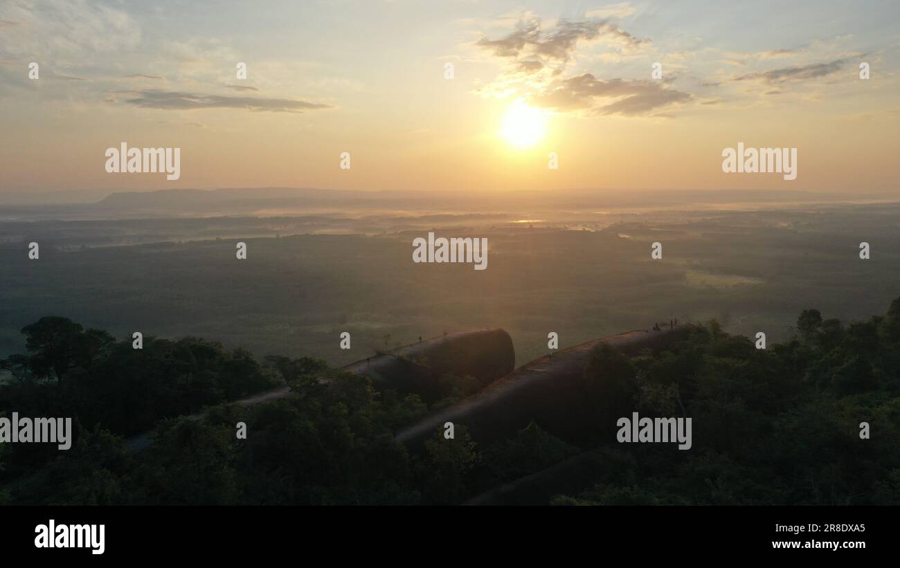 Beautiful aerial view of Hin Sam Wan, Three Whale Rock in Northeast ...