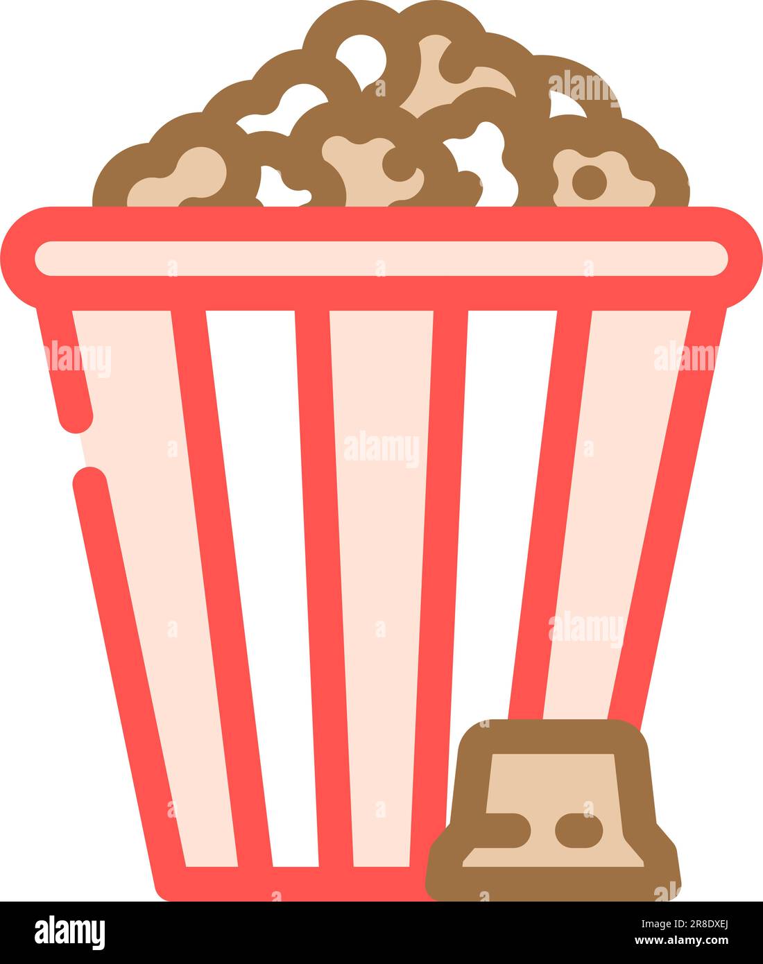 chocolate popcorn food color icon vector illustration Stock Vector ...