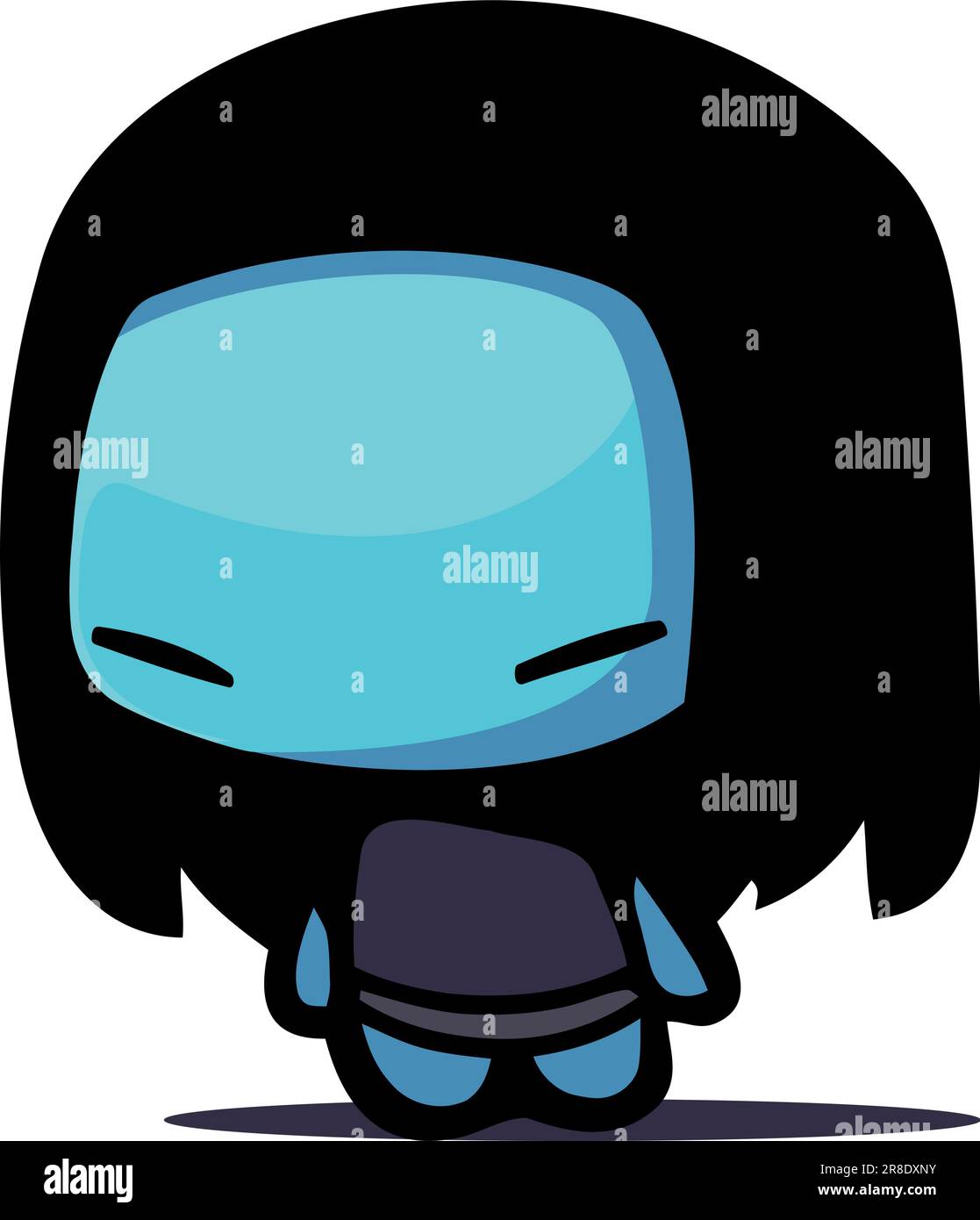 cute green kawaii chibi cartoon character Stock Vector Image & Art - Alamy