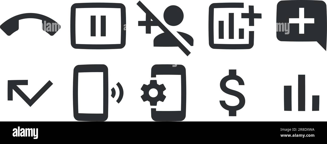 Set of 10 icons Text Editor. Vector collection thin line Web icon ...