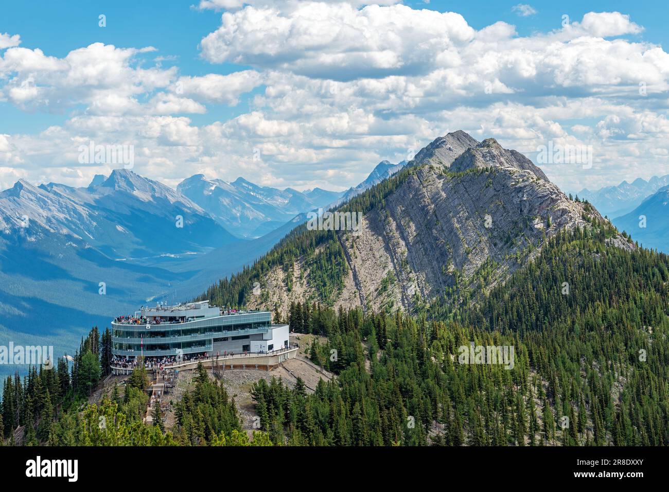 Banff gondola cable car station, Banff national park, Canada Stock ...