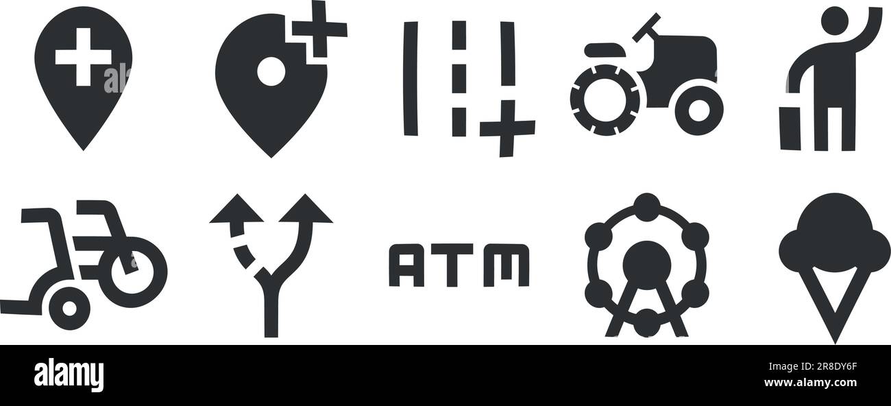 Set of 10 icons Image. Vector illustration of thin line icons. Set ...