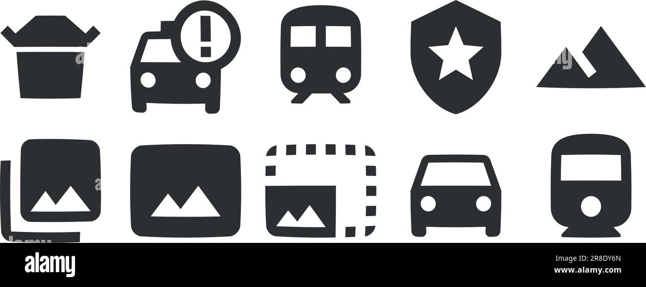 Seo line filled flat Black and White Stock Photos & Images - Alamy