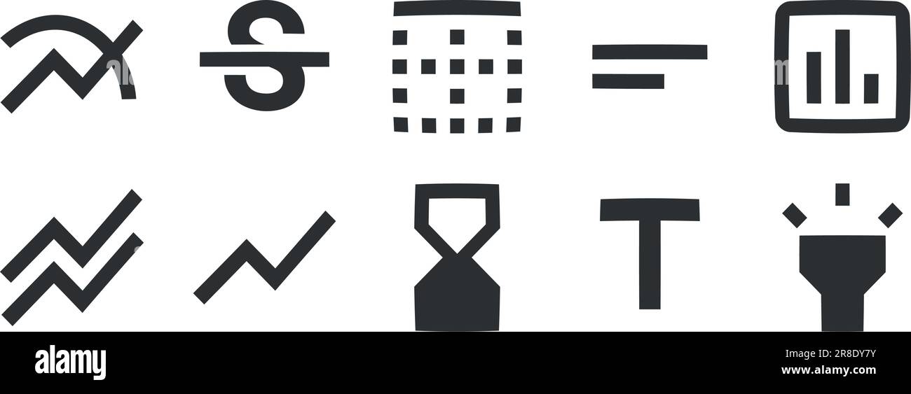 Set of 10 icons Text Editor. Vector illustration of thin line icons ...