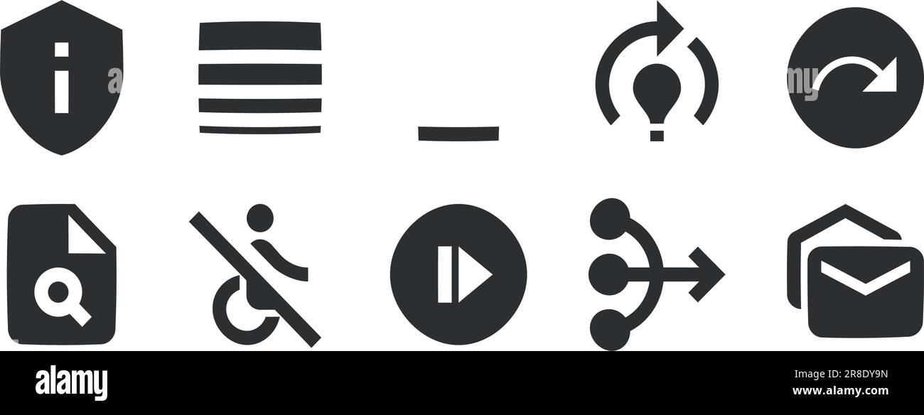 Set Of 10 Icons Actions Modern Thin Line Icons Outline Isolated Signs