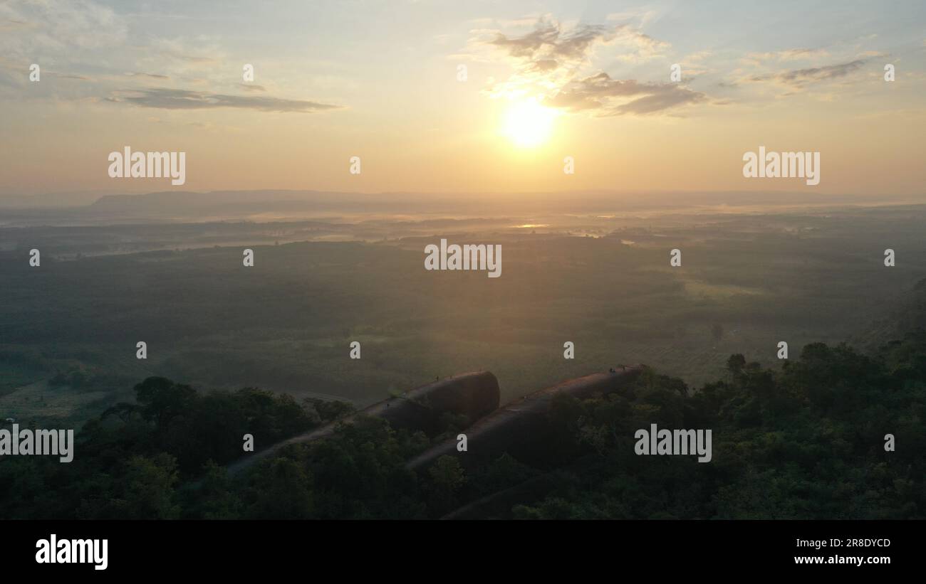Beautiful aerial view of Hin Sam Wan, Three Whale Rock in Northeast ...