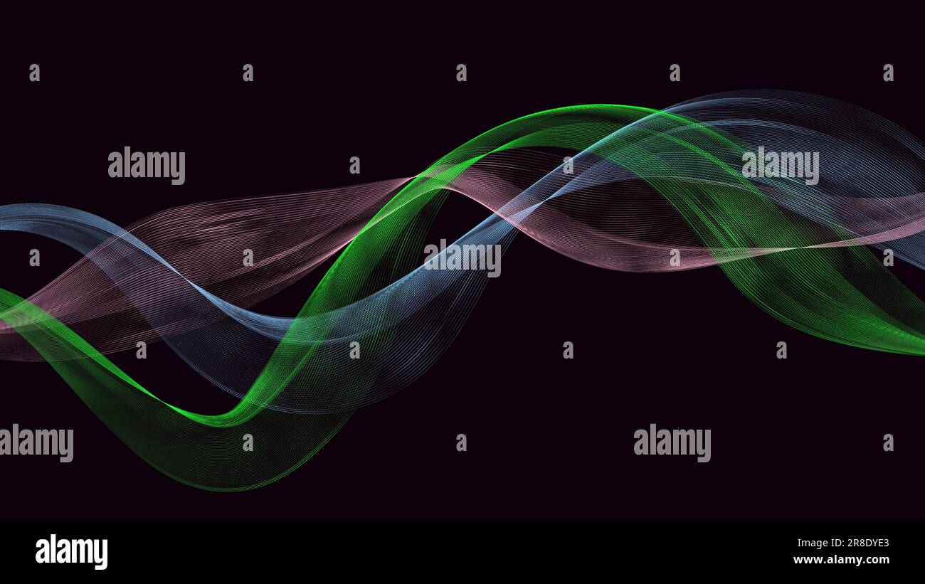 Abstract green blue red beautiful digital modern magical shiny electric ...