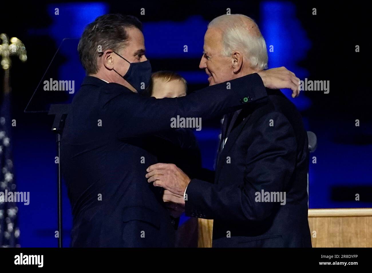 FILE - President-elect Joe Biden, right, embraces his son Hunter Biden ...