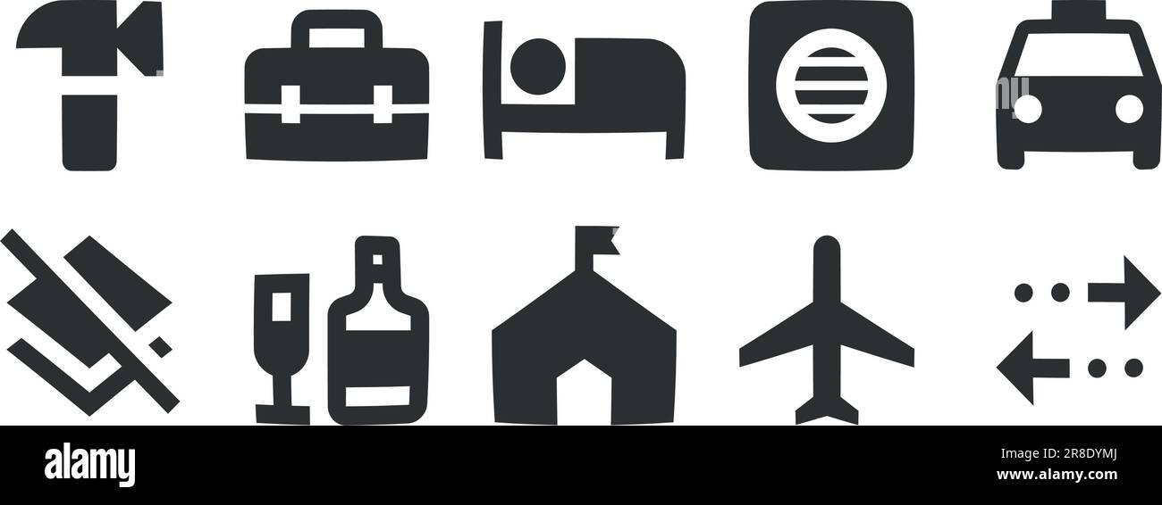 Set Of 10 Icons Maps Creative Business Solutions Icon Set Outline Isolated Signs For Mobile